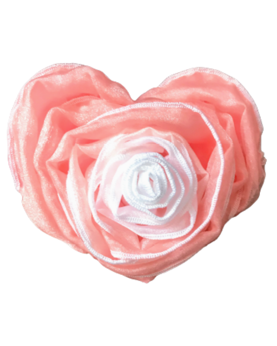 Valentine Day Serger Rose Heart Card